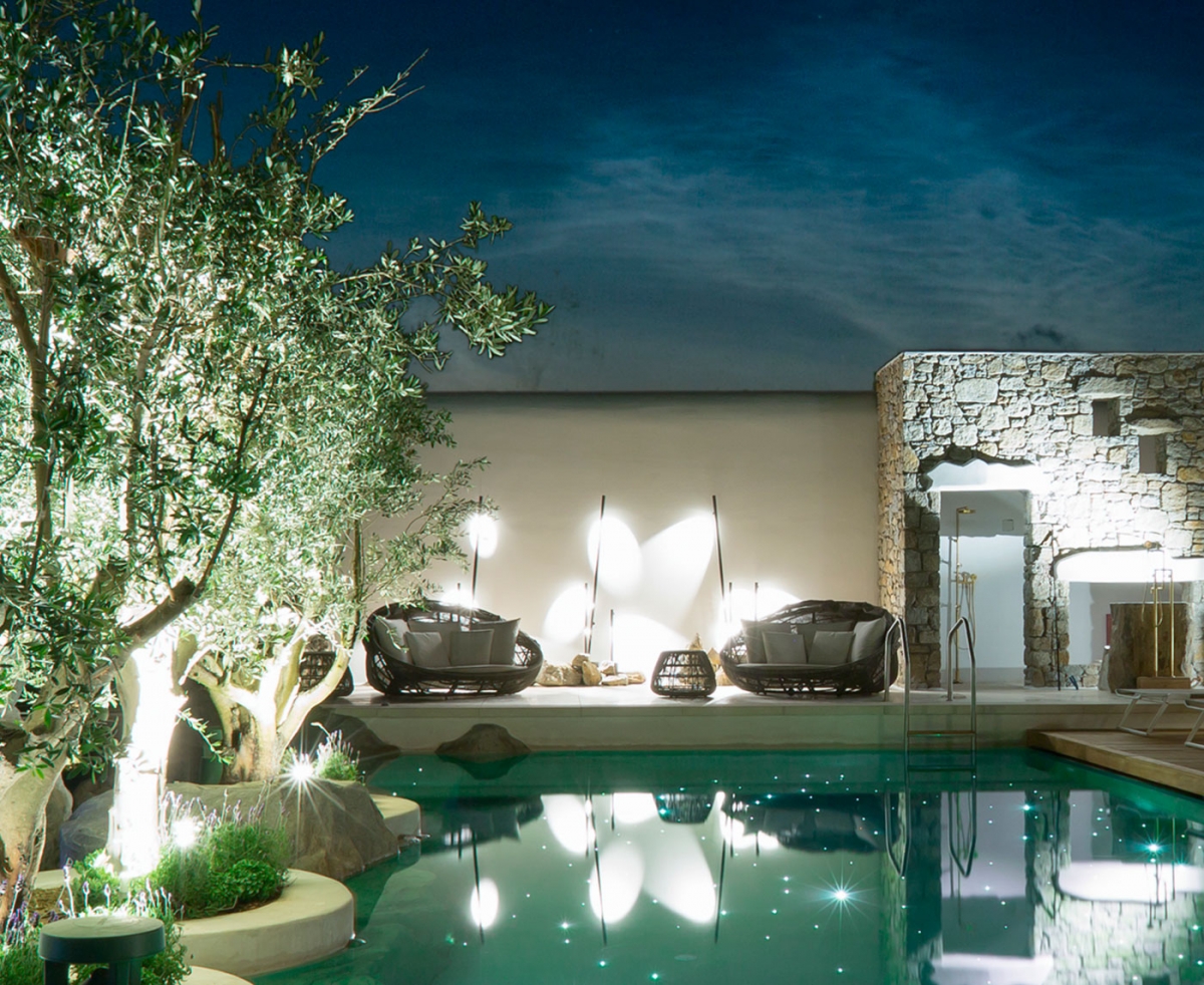 Vibia Designs Brighten a Boutique Mykonos Hotel | Vibia