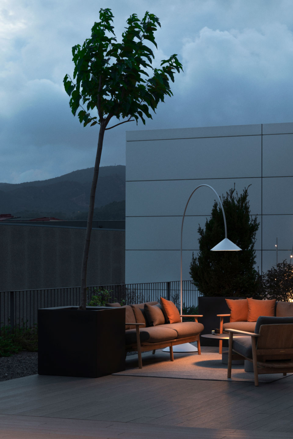 New terrace design updates Vibia’s outdoor exhibition space | Vibia